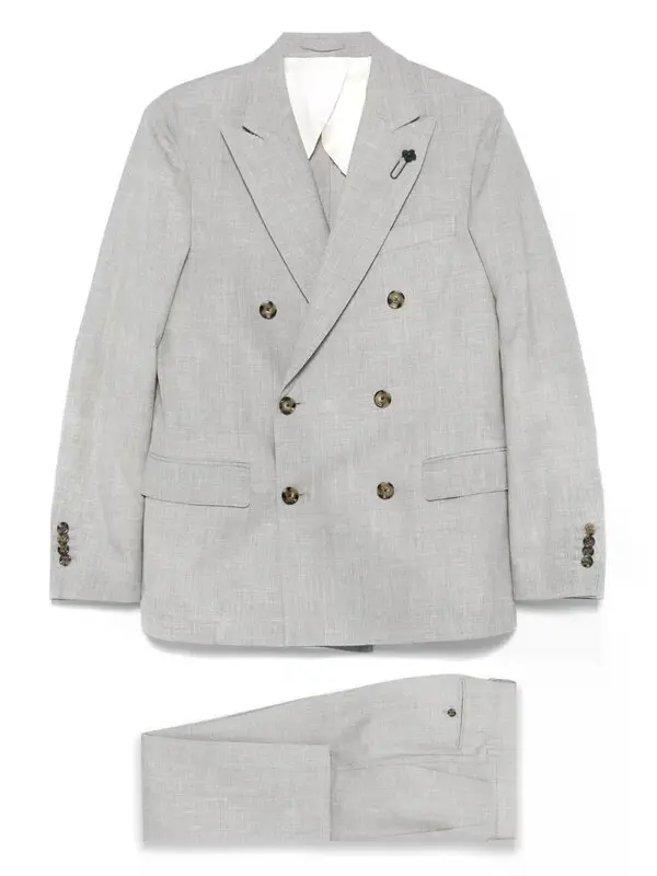 LARDINI Mélange-effect Suit