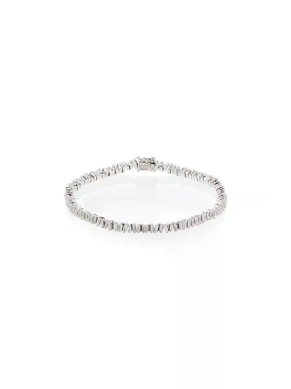 SUZANNE KALAN 18kt White Gold Diamond Mini Tennis Bracelet - Silver