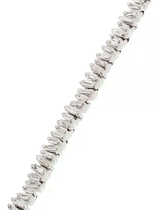 SUZANNE KALAN 18kt White Gold Diamond Mini Tennis Bracelet