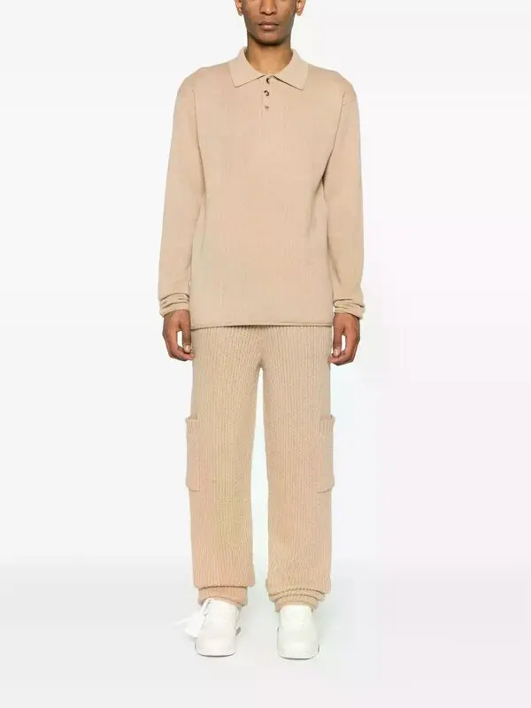 Alanui Finest Ribbed Polo Top