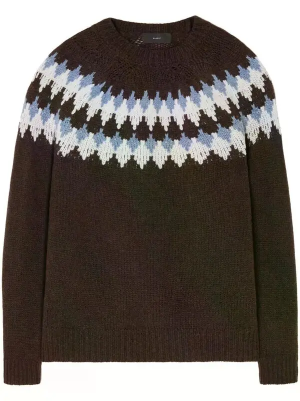 Alanui Fair Isle Intarsia-knit Wool Sweater