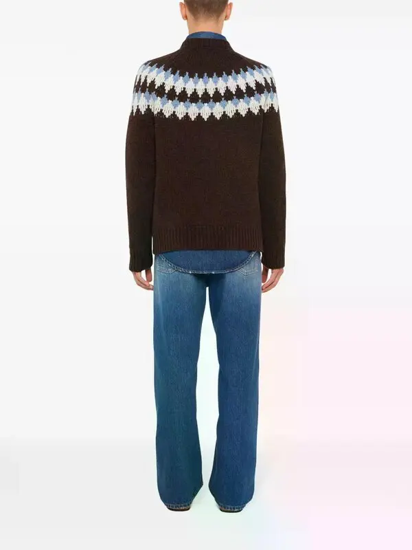 Alanui Fair Isle Intarsia-knit Wool Sweater