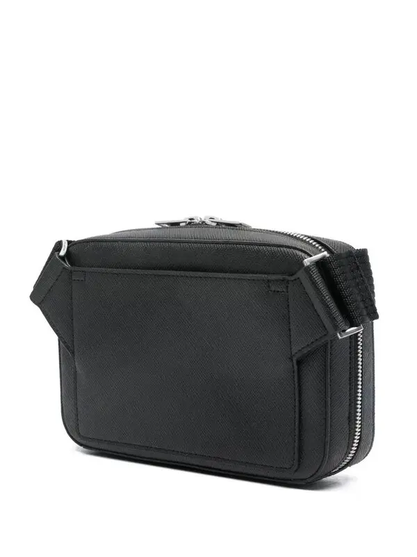 Sandro Reconstituted Leather Saffiano Patterned Small Bag With Adjustable Shoulder Strap