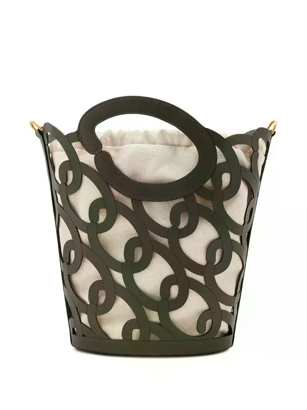Oscar De La Renta Leather Tote Bag