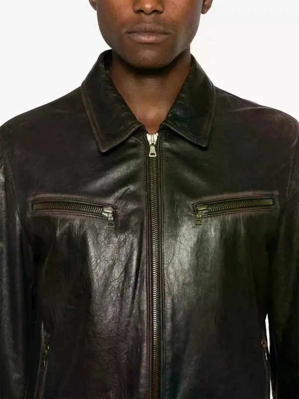 Prada Leather Shirt Jacket