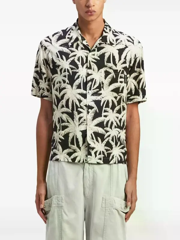 Palm Angels Palms Short-sleeve Shirt - Black