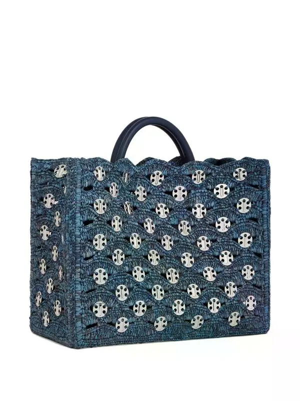 Rabanne Woven Raffia Tote Bag