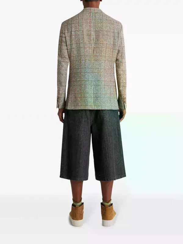 Etro Checked Houndstooth Blazer - Brown
