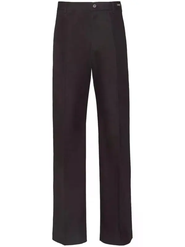 FERRAGAMO Flared Cotton Chino Trousers