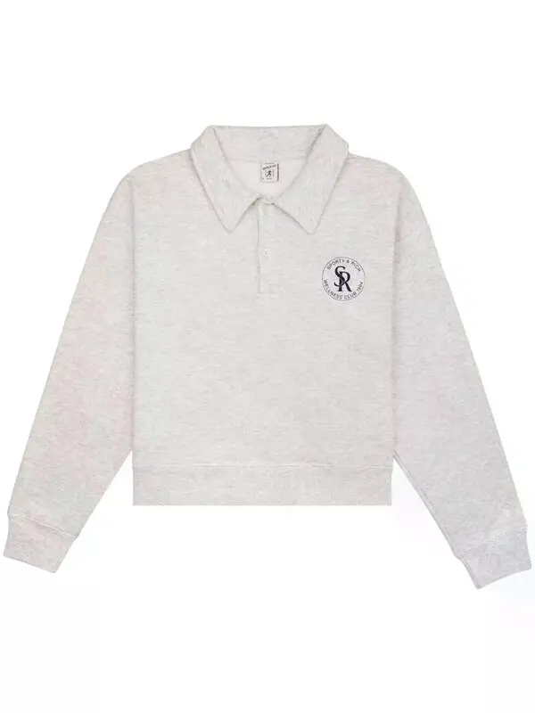 SPORTY & RICH Cotton Polo Top