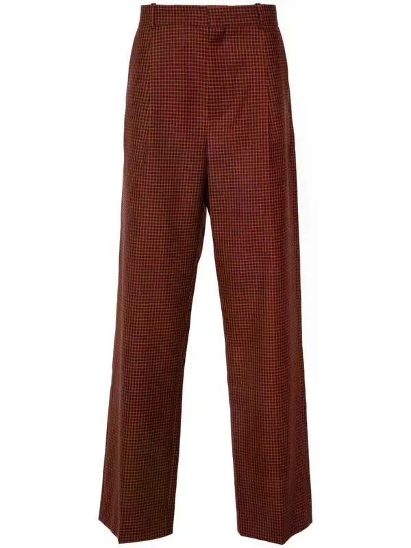 BOTTER Checked Virgin Wool Trousers