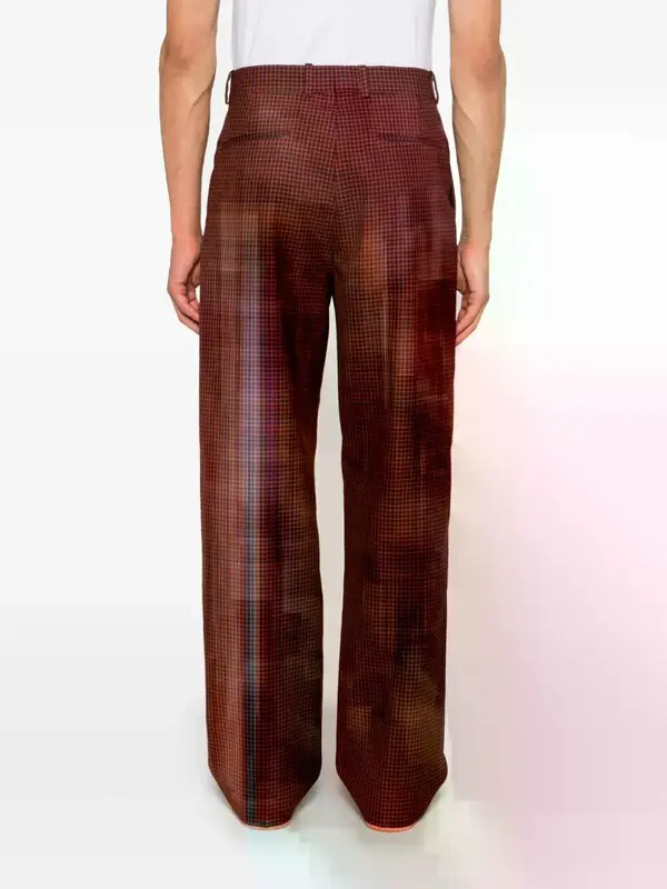 BOTTER Checked Virgin Wool Trousers