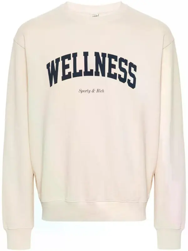 SPORTY & RICH Wellness Ivy Cotton Sweatshirt - Neutrals