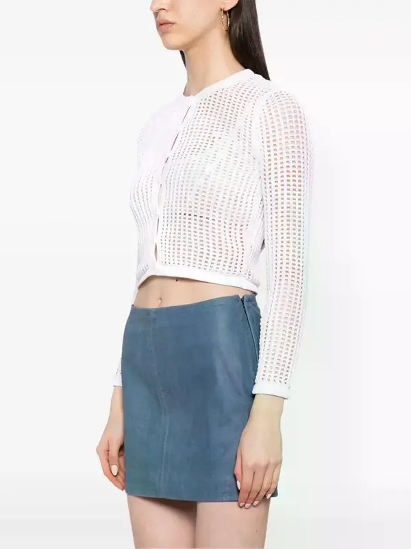 Alexander Wang Open-knit Cropped Cardigan