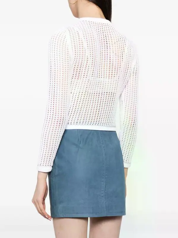 Alexander Wang Open-knit Cropped Cardigan