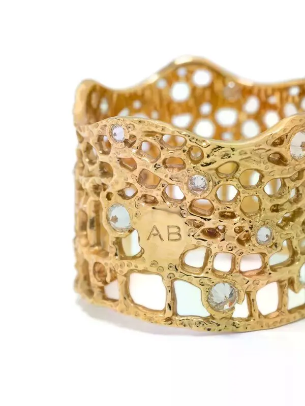 AURÉLIE BIDERMANN 18kt Yellow Diamond Vintage Lace Ring