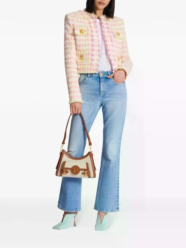 Balmain B-buzz Canvas Shoulder Bag