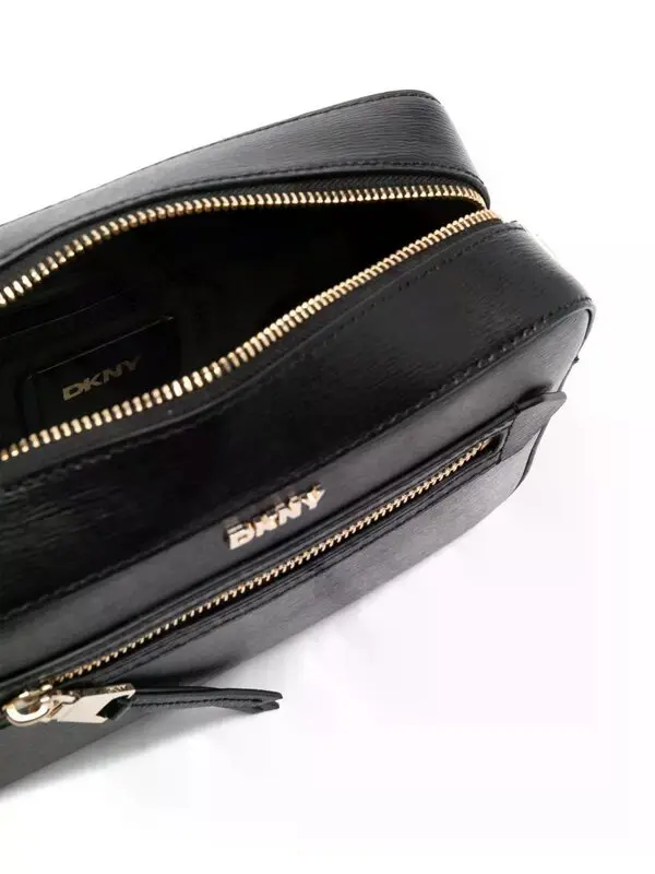 Dkny Logo-lettering Crossbody Bag - Black