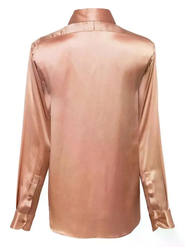 TOM FORD Long-sleeved Silk-satin Shirt