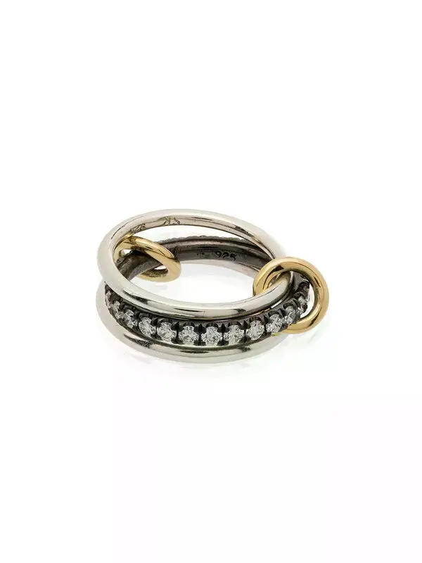 SPINELLI KILCOLLIN Petunia Stacked Diamond Ring - Silver