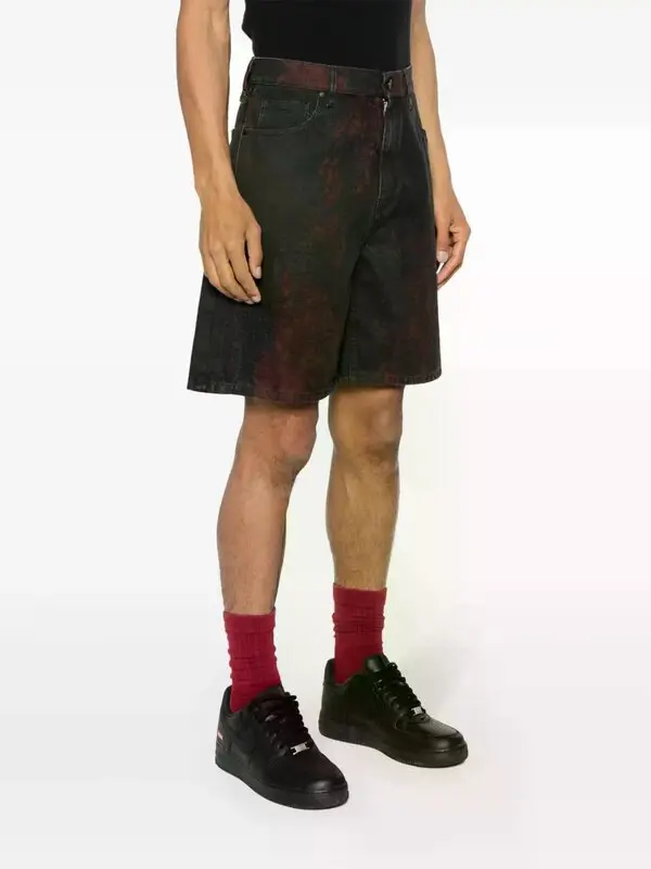 44 LABEL GROUP Corrosive Denim Shorts