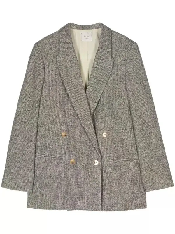 ALYSI Mélange-effect Double-breasted Blazer