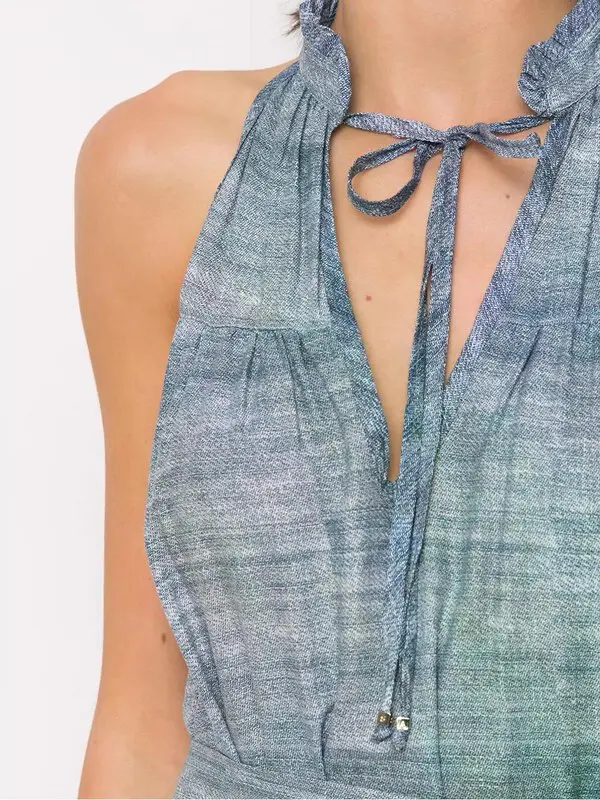 AMIR SLAMA Long Denim Dress