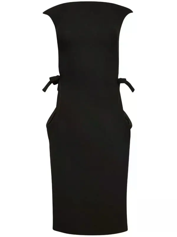 Miu Miu Boat-neck Wool Midi Dress