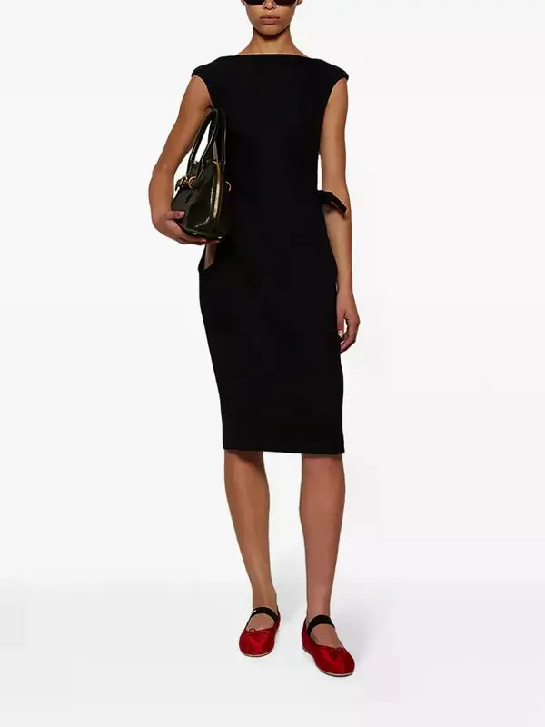 Miu Miu Boat-neck Wool Midi Dress