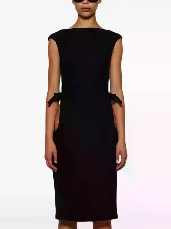Miu Miu Boat-neck Wool Midi Dress