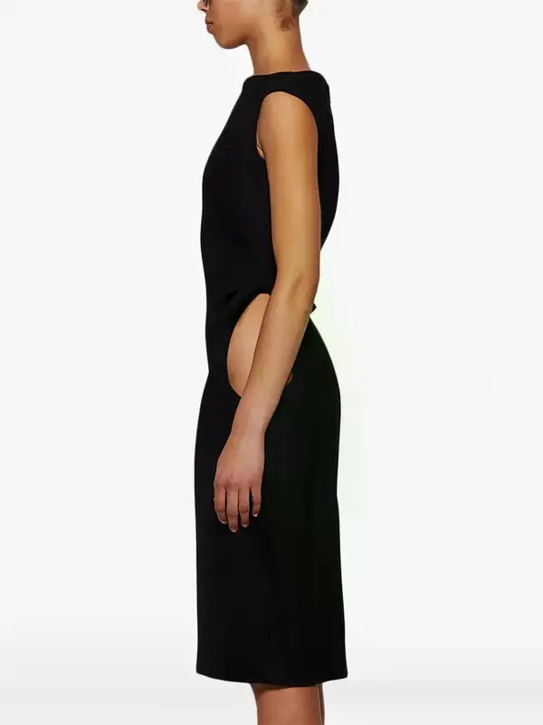 Miu Miu Boat-neck Wool Midi Dress