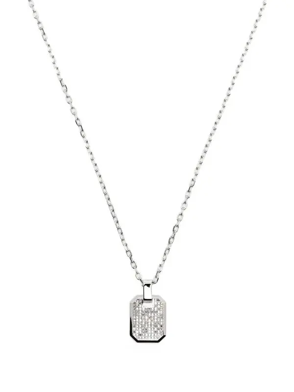 Shay Diamond Rolo-chain Necklace - Silver