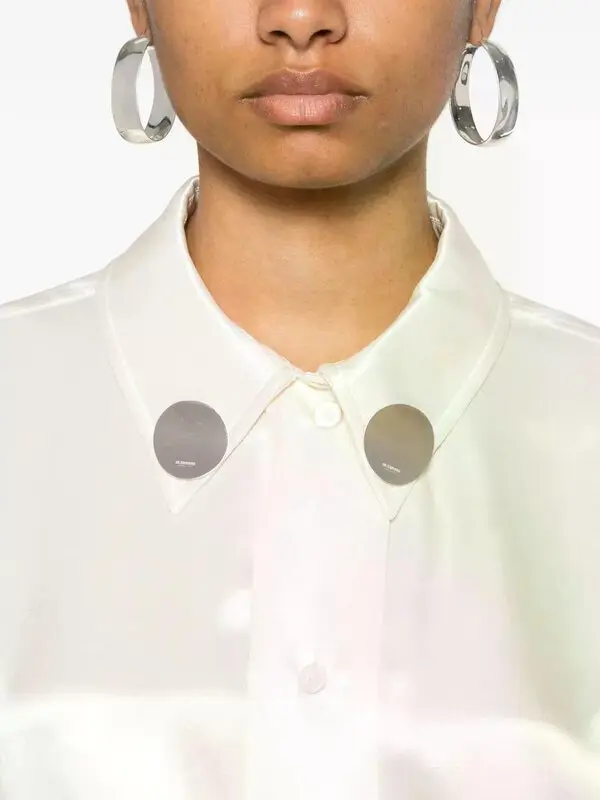 JIL SANDER Logo-appliqué Drop-shoulder Shirt