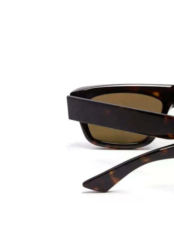 Saint Laurent Rectangle-frame Sunglasses - Brown