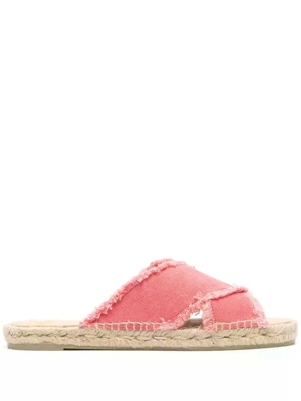CastaÑer Frayed-detailing Canvas Espadrilles - Pink