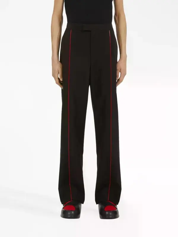 FERRAGAMO Contrasting Trim Cotton Track Pants