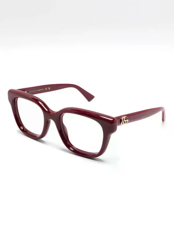 Gucci Square-frame Glasses - Red