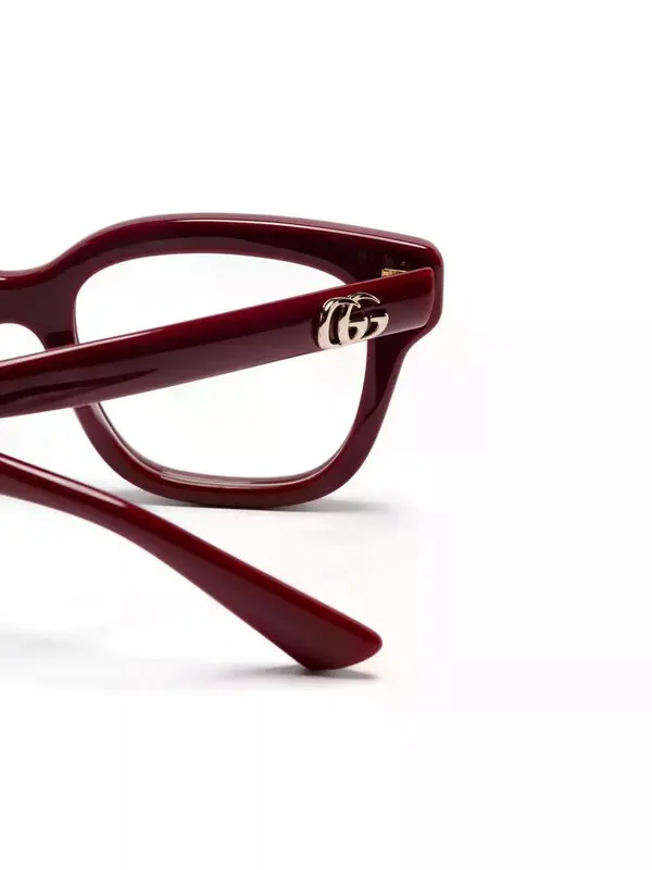 Gucci Square-frame Glasses - Red