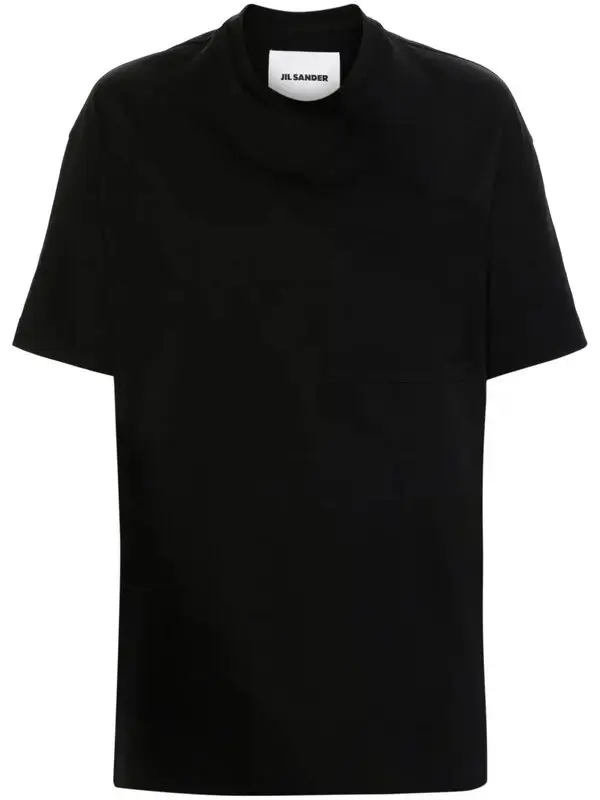 JIL SANDER Chest-pocket Cotton T-shirt - Black