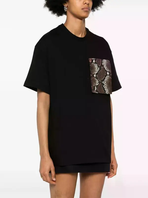 JIL SANDER Chest-pocket Cotton T-shirt - Black