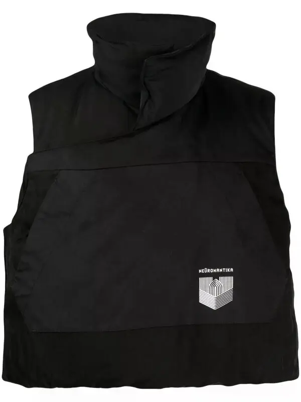 JULIUS Logo-print Sleeveless Padded Gilet