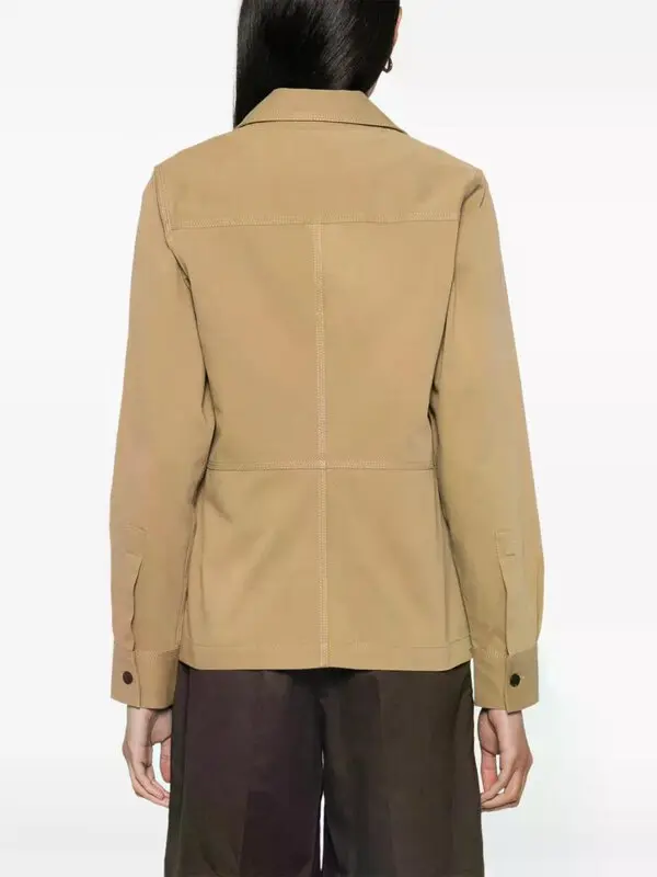 Closed Paneled Twill Shirt Jacket