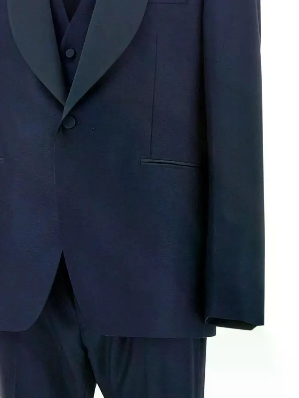 Tagliatore Shawl-lapel Three-piece Suit - Blue