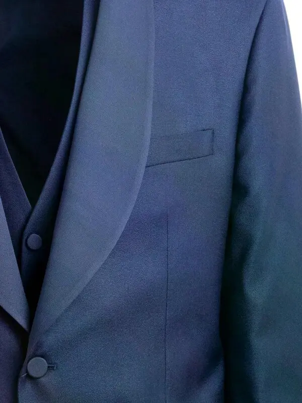Tagliatore Shawl-lapel Three-piece Suit - Blue