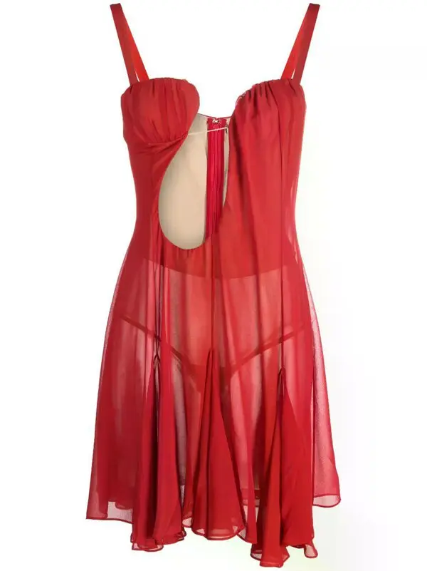 NENSI DOJAKA Cut-out Tulle Minidress