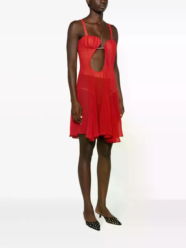 NENSI DOJAKA Cut-out Tulle Minidress