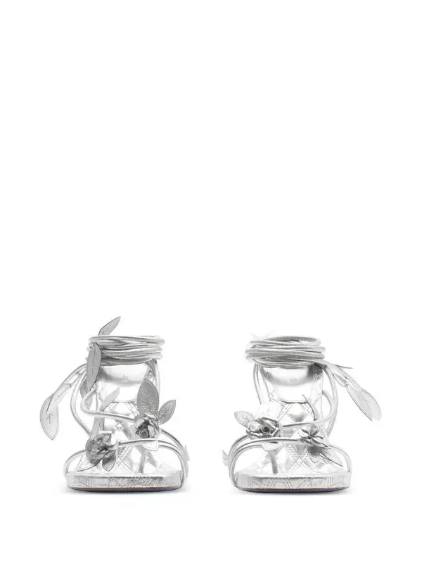 Burberry Ivy Flora 105mm Leather Sandals