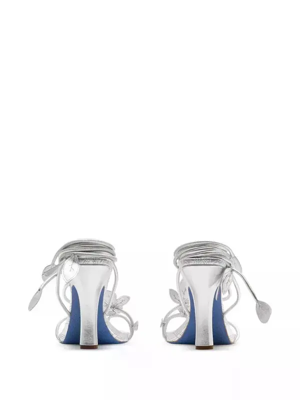 Burberry Ivy Flora 105mm Leather Sandals