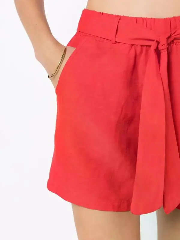 AMIR SLAMA Belted Elasticated Short Shorts