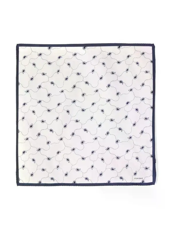 FURSAC Graphic-print Silk Scarf - White